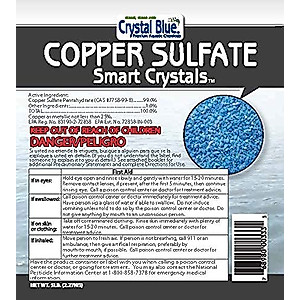Crystal Blue Copper Sulfate Algaecide - Granular Aquatic Grade Copper Sulfate for Pond Algae Control - 5 Pounds