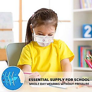 Vivtone Disposable Kids Face Mask, Wide Strap, 3-Ply, 50PCS, Space Ship