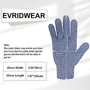 Evridwear Exfoliating Dual Texture Bath Gloves for Shower, Spa, Massage and Body Scrubs, Dead Skin Cell Remover, Gloves with Hanging Loop (1 Pair Heavy Glove)