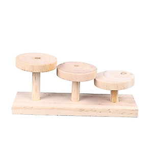 Hamster Platform Toy, Small Pet Wooden Platform Rat Climbing Chew Toy Rodent Ladder Bridge Wooden Hamster Playground Platform for Cage Accessories