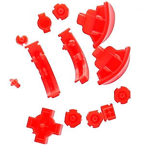Deal4GO Button set with ABXY D-Pad Home Capture L R ZR ZL Triggers replacement for Nintendo Switch Lite Plastic (Red)