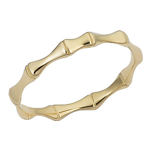 Kooljewelry 14k Yellow Gold 2.6 mm Bamboo Ring (size 7)
