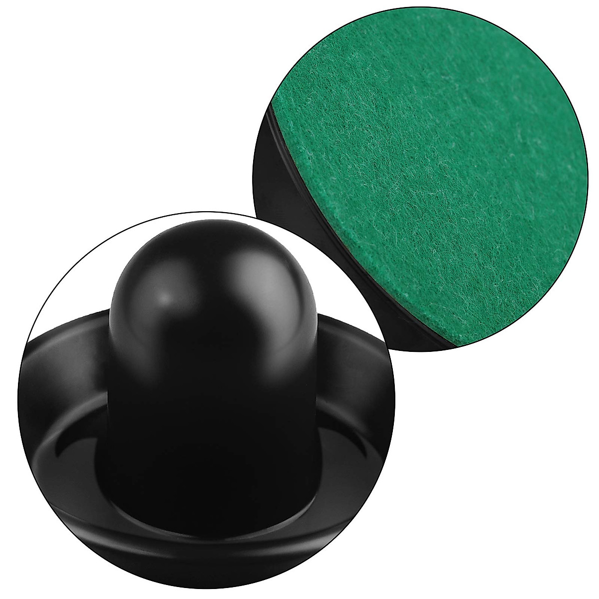 URATOT Air Hockey Pushers and Air Hockey Pucks Air Hockey Paddles, Goal Handles Paddles Replacement Accessories for Game Tables(4 Pushers, 8 Red Pucks and 8 Green Pads)