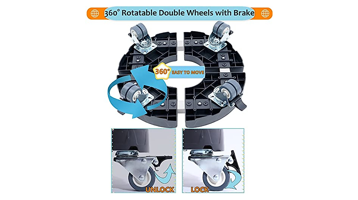 Adjustable Rolling Plant Stand with Wheels - WOOYAN