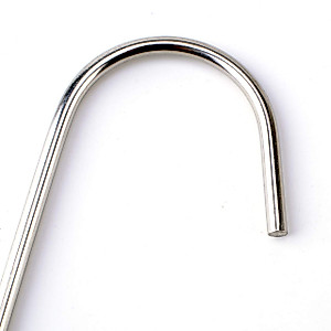 HONSHEN 8 Inch 6mm Meat Hook S-Hooks Stainless Steel Meat Hooks for Hanging Processing Butcher Hook 4Pack (Meat Hooks 6mm 8inch)