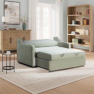 Serta Santa Cruz Convertible Loveseat, Sage