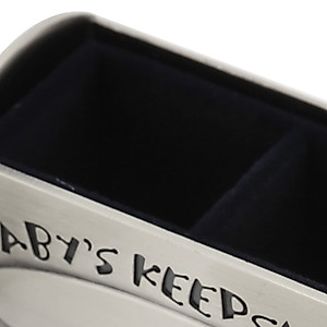 Pssopp Fetal Hair Box Metal High-End Keepsake Tooth and Box European Baby Collection Box for Kids Children Gifts(Ancient tin)