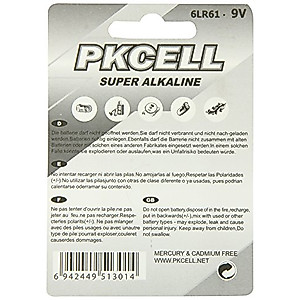 BlueDot Trading Heavy Duty Value Pack of 9 Volt Alkaline Batteries with 5-Year Shelf Life for Smoke and Carbon Monoxide Detectors, Security devices and Fire Alarms, 8 Count