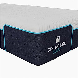 Signature Sleep Bliss 10 Inch Charcoal Cool Gel Memory Foam Mattress-in-a-Box, Medium, Certipur-US and Oeko-TEX, Twin
