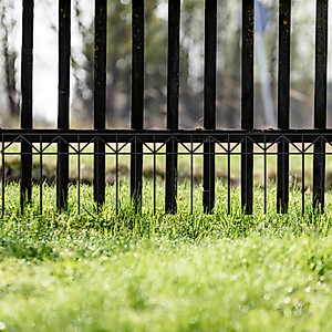 Elecoman 5PACK 32 * 10in No Dig Animal Barrier Fence,Underground Decorative Garden Fencing/Fence,5mm Galvanized Steel Garden Fence Border,Dog Rabbits Ground Stakes for Outdoor Garden Yard Patio