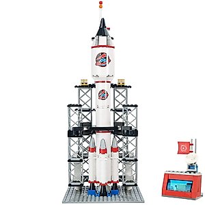 BRICK STORY Rocket Launch Center Space Explorer Building Kit Space Shuttle Adventure Building Sets for Kids 6-12 Years Old City Space Discovery Rocket Spaceship STEM Aerospace Toys (309PCS)