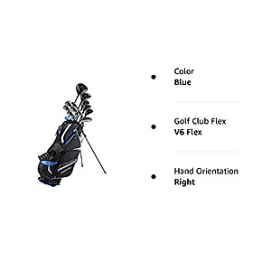 19 Piece Men's Complete Golf Club Package Set with Titanium Driver, 3 Fairway Wood, 3-4-5 Hybrids, 6-SW Irons, Putter, Stand Bag, 5 H/C's - Choose Options! (Regular Size, Special Ti-Face Driver)