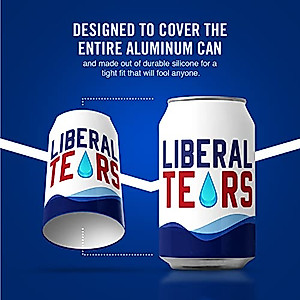 Silicone Sleeve Can Cover - Insulated Can Sleeve - Novelty Disguise for Outdoors, Golf, Parties, Concerts, Tailgate - Hide a Drink To Look Like Soda, Fits 12 oz Can(Tears)