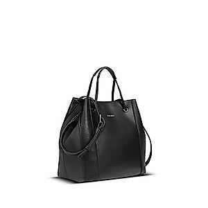 Pixie Mood Kamila 10 x 10.5 Vegan Leather Tote Bag, Black