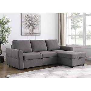 Coaster Samantha Sleeper Sectional, Grey