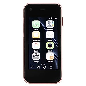 Unlocked Smartphone,Mini Smartphone,Portable Phone 2.5inch HD Touchscreen Lightweight Cell Phone,1GB RAM 8GB ROM Mini Smartphone for Students(Pink)