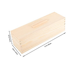 HAKIDZEL toast mold unfinished treasure chest wood bread container kitchen loaf pan nonstick bread pan wood bread bin soap container toast DIY baking mold wooden with cover baking tools