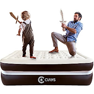 Ciays Camping Air Mattress Leak Proof Airbed with USB Rechargeable Pump Twin Air Mattress with Carrying Bag for Home Camping SUV Truck RV Tent