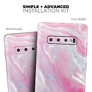 DesignSkinz Marbleized Pink Paradise V8 Protective Vinyl Decal Wrap Skin Cover Compatible with The Samsung Galaxy S20 (Screen Trim & Back Glass Skin)