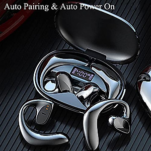 Luisport Open Ear Bluetooth Headphones Wireless Earbuds Bluetooth Headphones Wireless Headphones Bluetooth Earbuds Wireless Earphones Bluetooth Earphones (S900-Black)