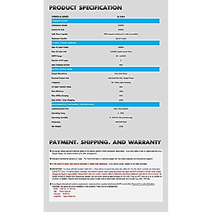 MPP Solar Hybrid or Off-Grid 2400w Pure Sine Wave Power Inverter with mppt Solar Charger 80A DC 24V AC Output 110V 120V with 60A Utility Charger 50HZ or 60HZ