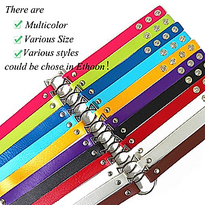 ETHOON Long Extended Adjustable Leather Choker Collar Soft PU Cat Punk Choker Necklace for Women Girls, Black