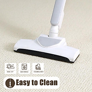 Yancorp 2'x3' Small Area Rug Beige White Berber Rug Indoor Door Mat Entrance Entry Way Rug Non-Slip Doormat No Shed Jute-Look Rugs Patio Porch Washable Rugs