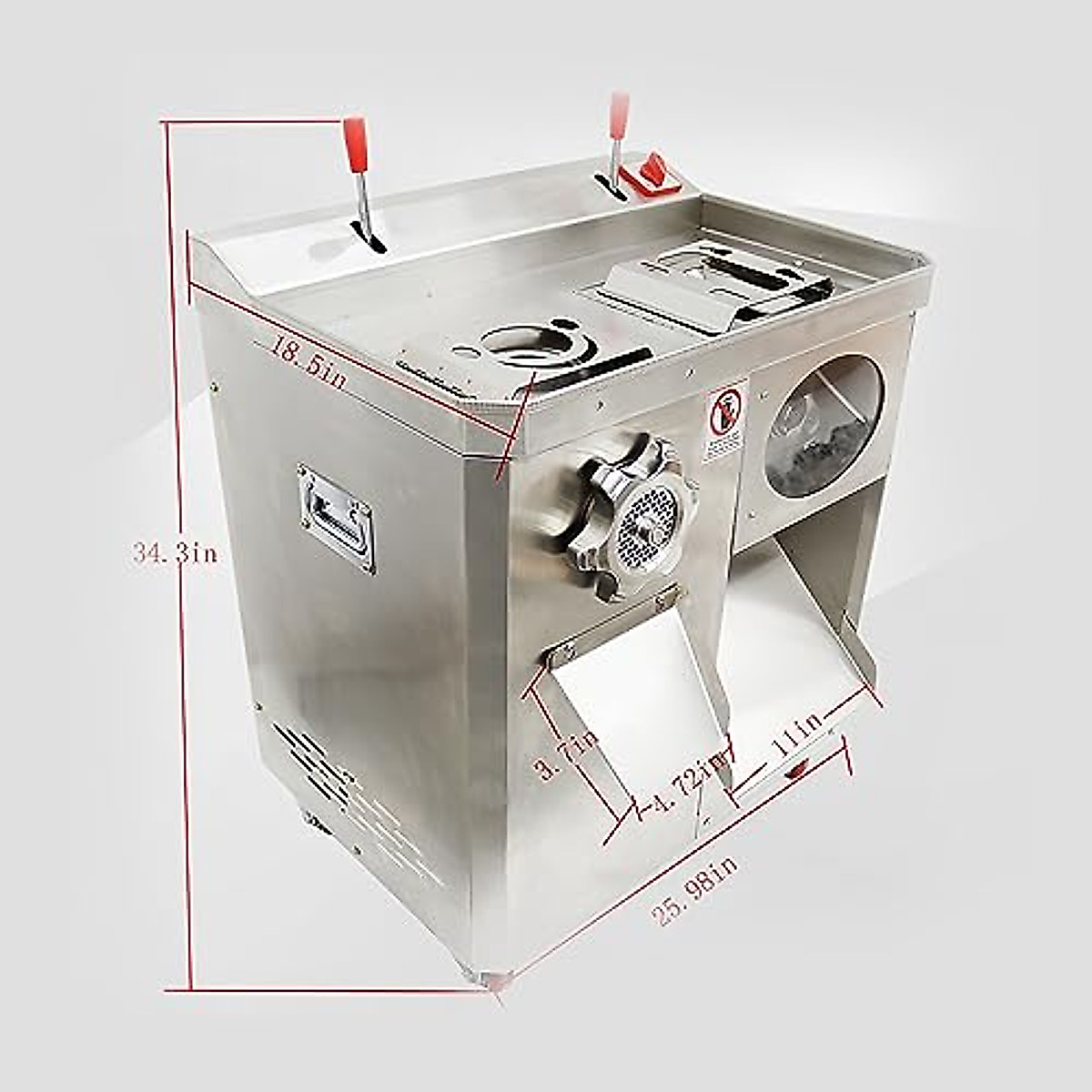 LGXEnzhuo Mincing and Cutting Dual-purpose Meat Cutter with 4mm Stainless Steel Blade and 2 Meat Grinder Tool Double-clutch Switch 110V 2200W