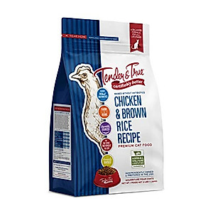 Tender & True Pet Nutrition Antibiotic-Free Chicken & Brown Rice Recipe Cat Food, 3 lb (32001)