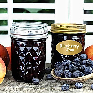 SPANLA Mason Jars 8 oz, 24 Pack Canning Jars 8 oz Half Pint Glass jars with Regular Lids and Bands, Small Mason Jars with Lids Ideal for Jelly Jam Honey Wedding Favors Shower Favors Food