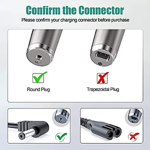 3.7V 100mA Charger for Wahl Trimmer 9818L 9854L Groomer Clipper,9854-600 9867-300 79600-2101 9818-6171 8779 9810 Replacement Shaver Trimmer Power Cord(5.9ft)