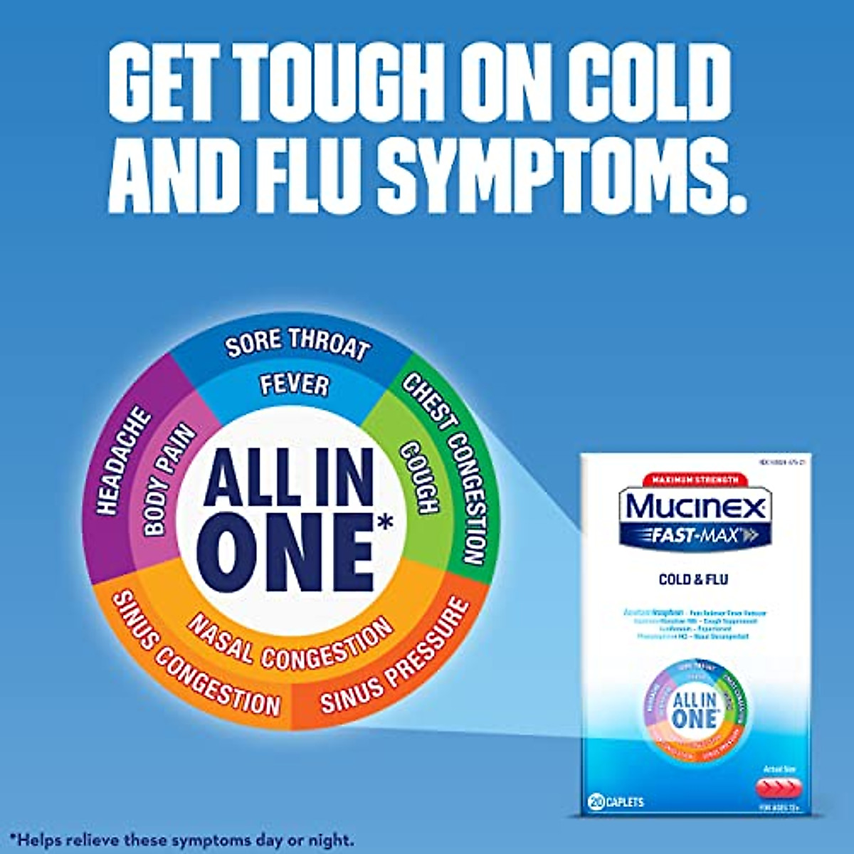 Mucinex Fast-Max Adult Severe Cold Liquid Caplets, 20 ct