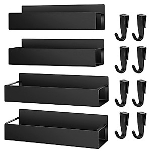 Tulbnay Magnetic Spice Rack, 4 Pack, Strong Magnetic, Metal