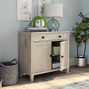 Sauder Hammond Chalk Oak Library Cabinet with Doors, Chalk Oak Finish