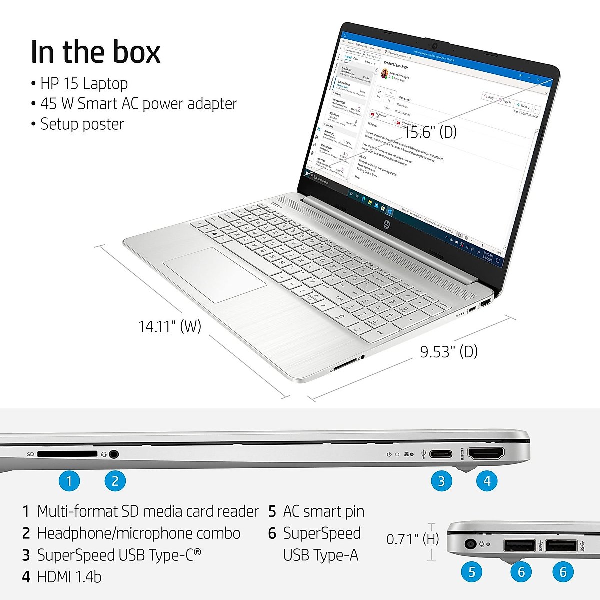 HP 2022 Pavilion Laptop, 15.6" FHD IPS Touchscreen Display, Intel 11th Gen 4-Core i5-1135G7 Processor, 12GB DDR4 RAM 256GB PCle SSD, Intel Iris Xe Graphics, Webcam, HDMI, Windows 11 Home, Silver