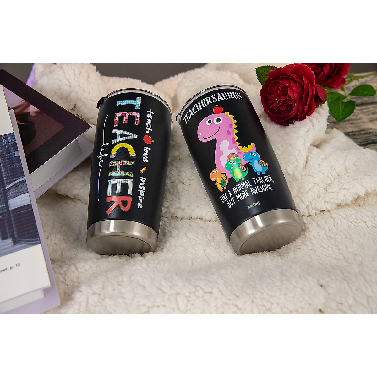 NAZENTI Teacher Gifts, Teacher Gifts For Christmas, Teacher Gifts For Women, Teacher Tumbler 20 Oz, Teacher Birthday Gifts, Teacher Appreciation Gifts, Teacher End Of Year Gifts, Gifts For Christmas