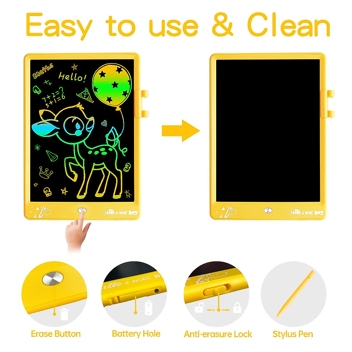 ZMLM Toys for 3-12 Years Old Kids - 10 Inch LCD Writing Tablet Coloring Screen Drawing Board Digital Educational Pad Art Craft for Boy Girl Toddler Teen School Activity Christmas Game Gift