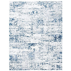 Safavieh Amelia Collection 12' x 18' Ivory/Navy ALA700B Modern Abstract Non-Shedding Living Room Dining Bedroom Area Rug