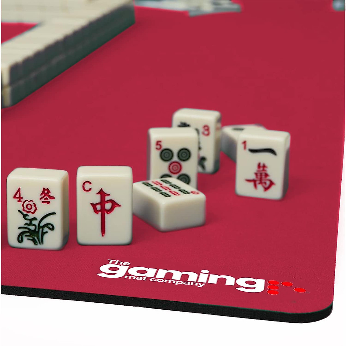 The Gaming Mat Company Poker, Dominoes, Bridge & Mahjong Table Mat - Green 33" x 33" Premium Gaming Mat- Cards Playmat- Card Gaming Mat Table Top Cover Topper Card Game Mat Square Mahjong Table Cover