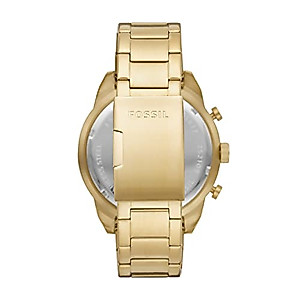 Fossil Men's Bronson Quartz Stainless Steel Chronograph Watch, Color: Gold (Model: FS5877)