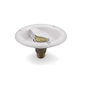 THETFORD RV Camper City Water Inlet Fill Dish with Brass Check Valve Polar White PN 94218