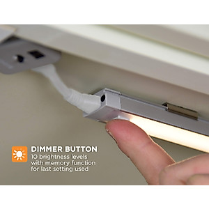 BLACK+DECKER Dimmable Under Cabinet Lighting with Motion Sensor, 24.6W, 1800 Lumens, White 2700K, 5-Bar Kit, 9", Warm