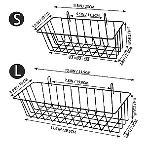 2 PCS Rabbit Hay Feeders Heavy Duty Metal Hay Holders Racks for Bunny Guinea Pig Chinchilla Cage Accessories (S+L)