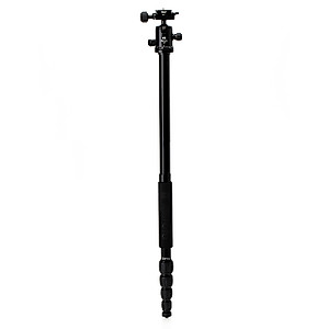 Benro MeFOTO Roadtrip Travel Tripod, Ballhead and Monopod in Black, 1 Series Aluminum Legs, 4 Leg Sections, Twist Leg Locks, Padded Carrying Case (BMRTABLK)