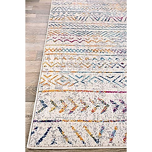 Rugshop Geometric Boho Perfect for high Traffic Areas of Your Living Room,Bedroom,Home Office,Kitchen Stain Resistant Area Rug 3'3" x 5' Multi