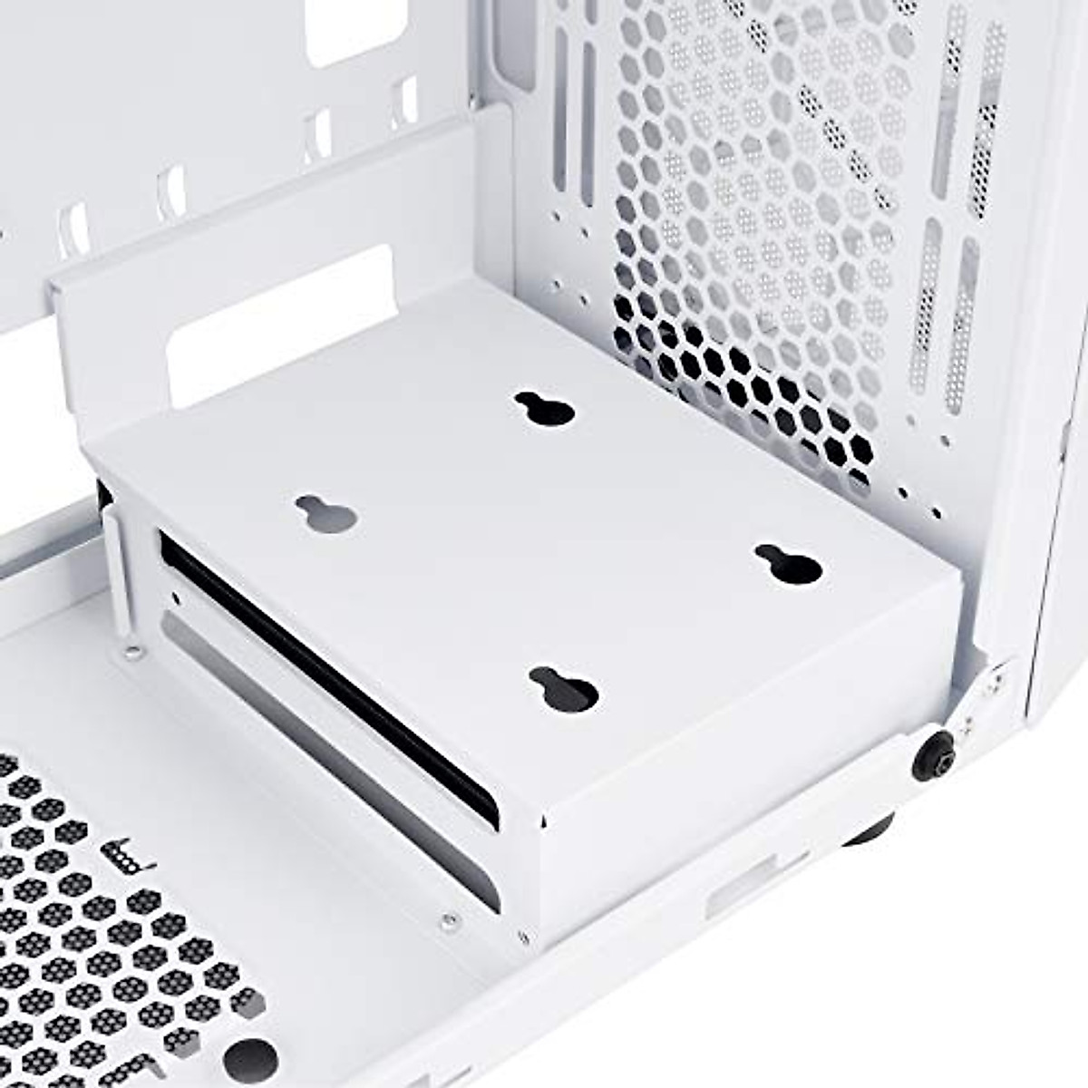 Silverstone SST-PS15W-G (White + Tempered Glass Window) Micro-ATX, Mini-DTX, Mesh Front Panel, Steel Body, Tempered Glass Side Panel