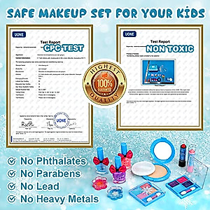Sendida Kids Makeup Kit for Girls, Kids Play Real Washable Makeup Kit Cosmetics Toys Gift for Little Girls Toddlers Dress up Set, Birthday Gift Toys for 4-6 Years Girls