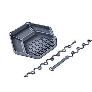 Smack Fun - The Original All-in-one Suction Plates + Safety Toy Straps - Silicone Suction Plates for Toddlers + Baby - First Foods + Self-Feeding. Comes with 2 straps (Tradewinds)