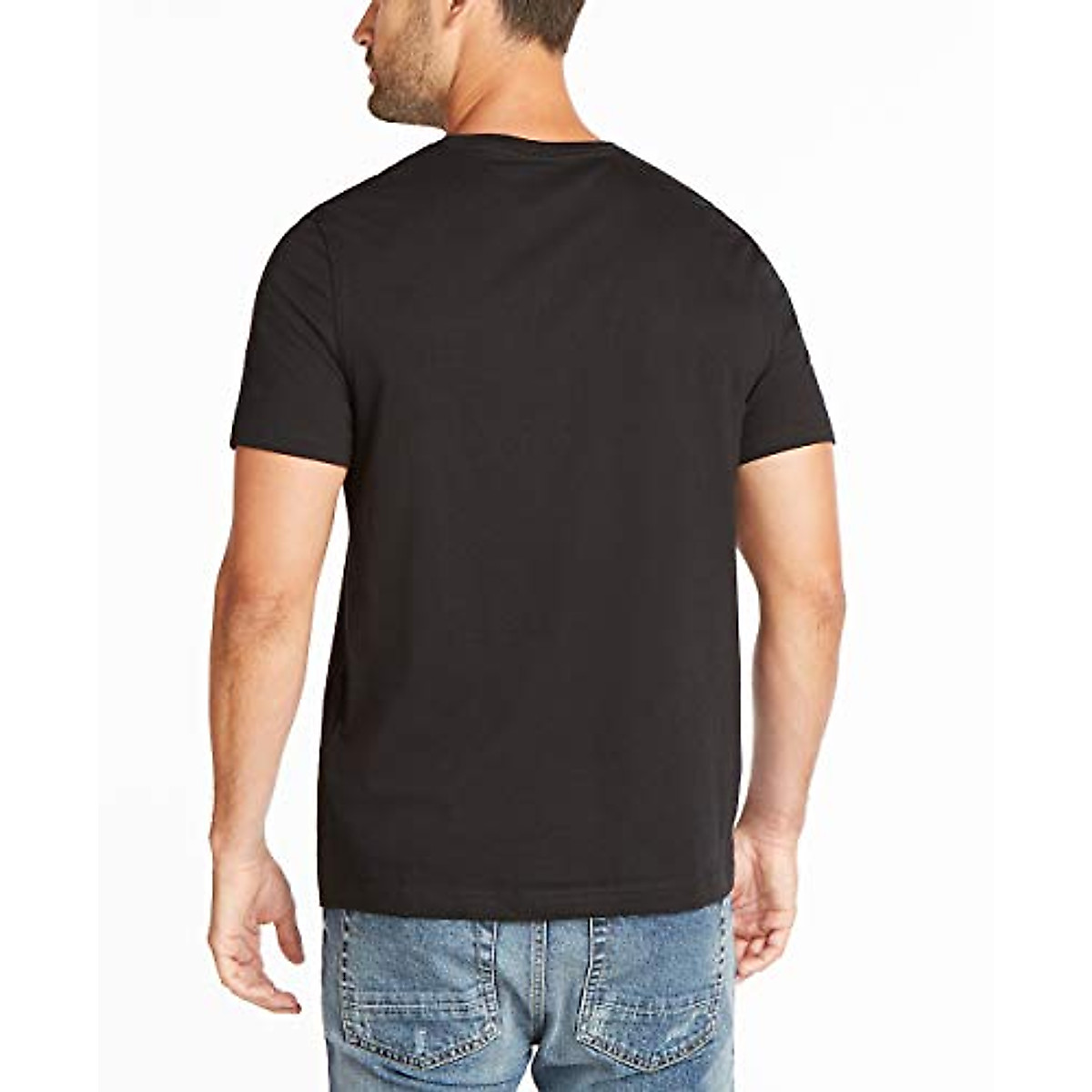 Nautica Men's Short Sleeve Crew Neck T-Shirt, True Black Solid, X-Large