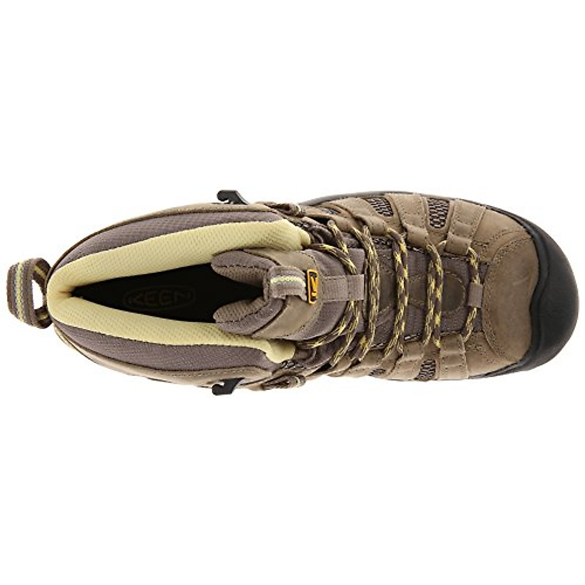 KEEN Women's Voyageur Mid Height Breathable Hiking Boots, Brindle/Custard, 9 Medium US